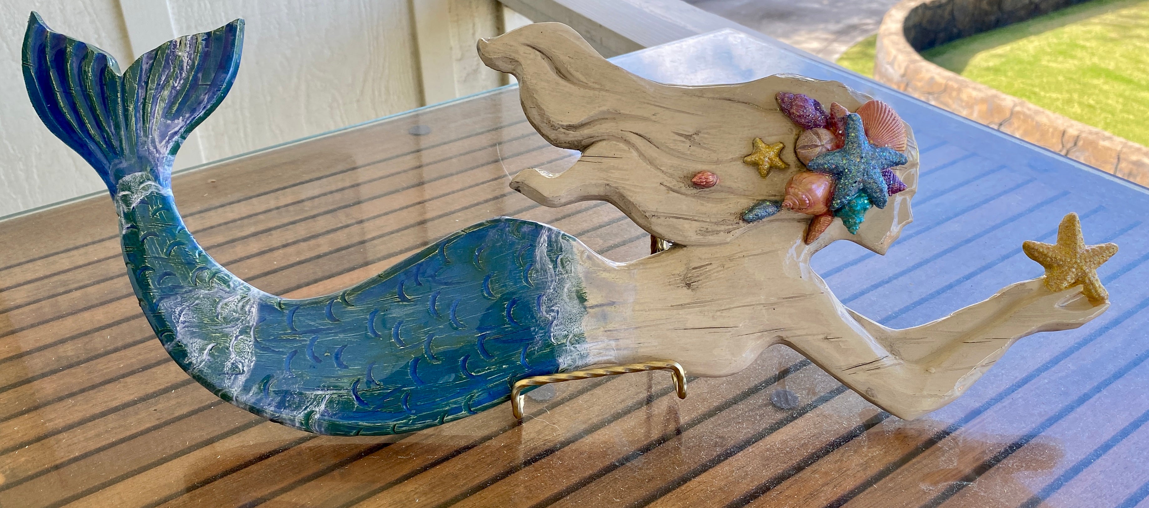 Ocean Lady Mermaid Wall Hanging – Resin Art Kailua