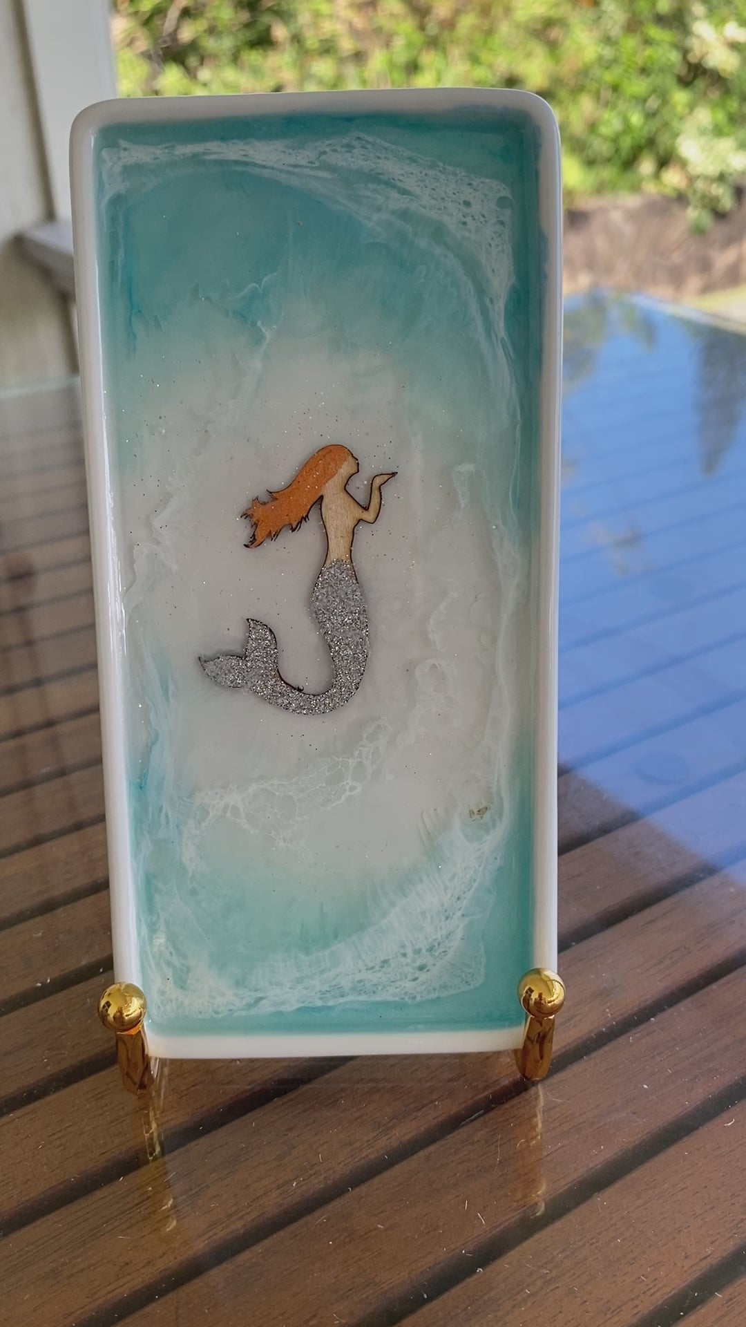 Porcelain Mermaid Vanity Tray – Resin Art Kailua